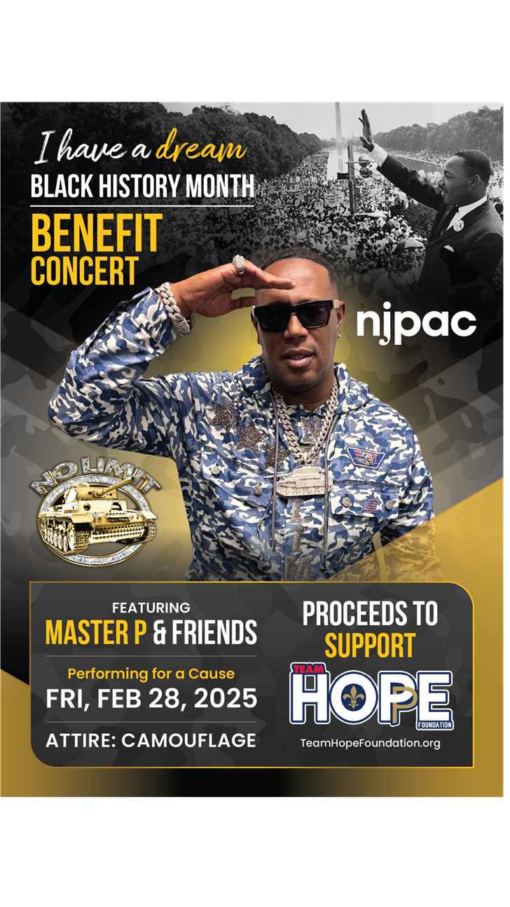 Tiana Von Johnson Brings Master P to NJPAC for Black History Benefit ...